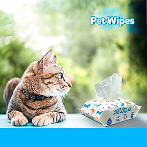 Pets Depot 400 Gentle Puppy Wipes for Butt and Paws - Hypoallergenic, Easy to Use for Dog and Cat Cleaning and Deodorizing - Wet Grooming Wipes to Sanitize Your Pet's Toys