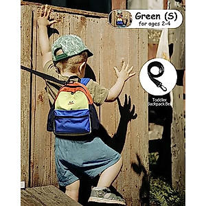 UPPACK Kids Backpack Toddler Backpack for Girls Boys School Backpack Leash for Toddlers Backpack Preschool Cute Backpack for Kids Duffle Bag 3-6 Kindergarten Backpack Small Bookbag Blue Green Small