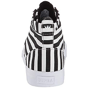 Supra Stacks Mid Black/White Stripe Men's 7, Women's 8.5