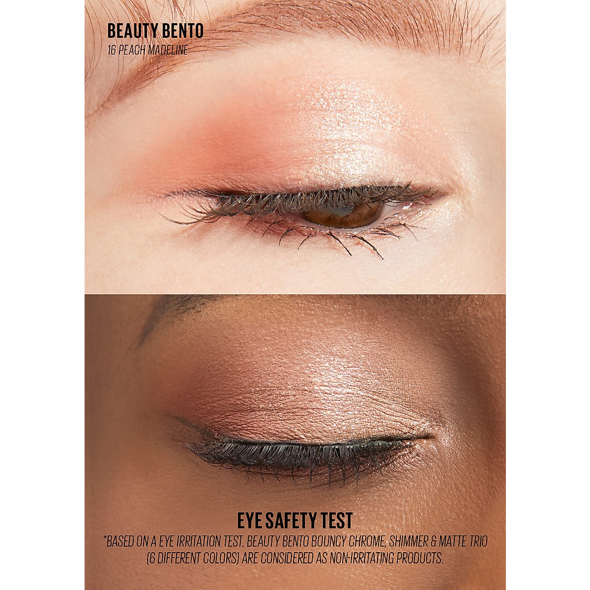 Kaja Beauty Bento Collection - Bouncy Eyeshadow Trio | 16 Peach Madeline | Nude Peach Tone | Vegan, Cruelty free