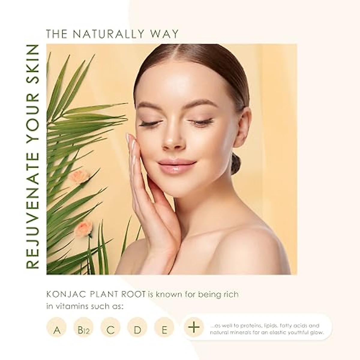 Konjac Body Sponge (2 Pack) | 100% Natural & Dye Free | Non-Toxic | Biodegradable | Eco-Friendly | Plastic Free Packaging