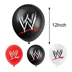 Wrestling Party Supplies Birthday Birthday Party Decorations Set ,Include Backdrop, Banner Balloons Cake Tops