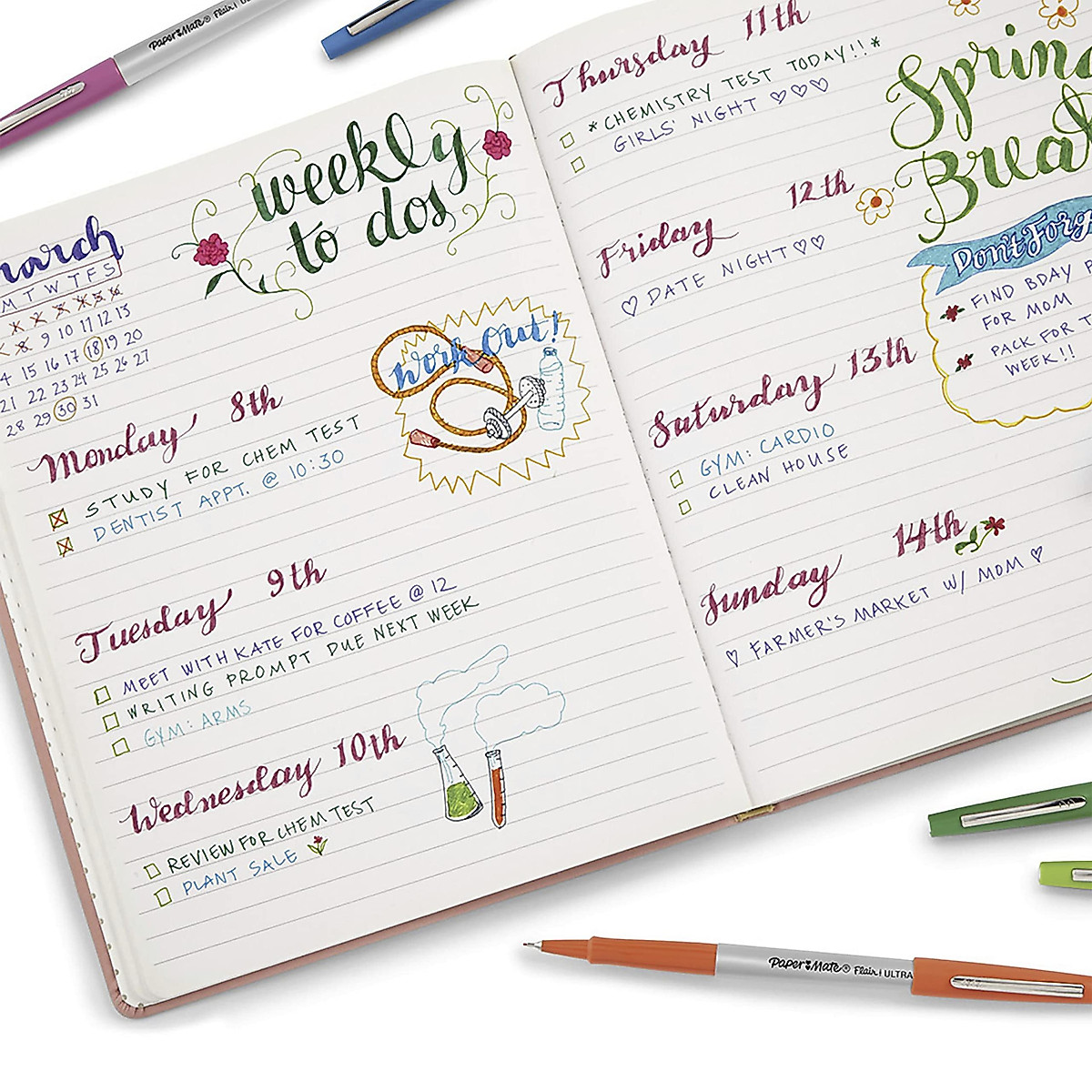 Paper Mate Flair Felt Tip Pens, Ultra Fine Point, Limited Edition Candy Pop Pack, Box of 16