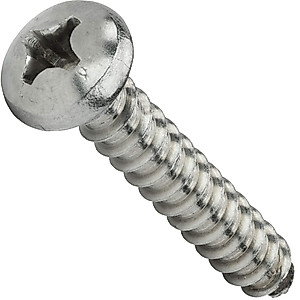 #8 x 3/8" Pan Head Sheet Metal Screws, Stainless Steel 18-8, Full Thread, Bright Finish, Self-Tapping, Quantity 100 by Fastenere