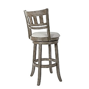 OSP Home Furnishings Wood Swivel Stool (MET12530-AG)