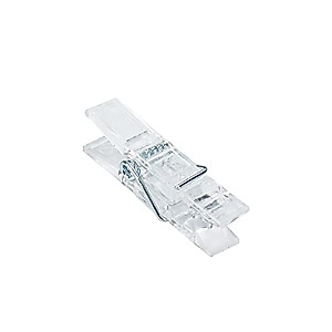 Bisbai Clear Photo Clips Mini Transparent Plastic Clothespins Hanging Multifunction Picture Clips for Office,Home,Arts 100Pcs