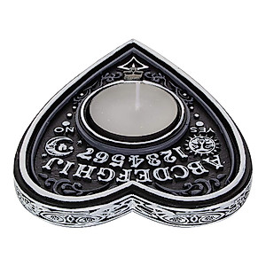 Nemesis Now Black and White Spirit Board Tea Light Holder, Polyresin, 9.5cm