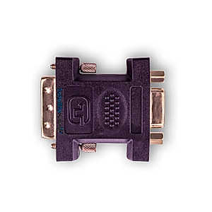 SatelliteSale Uni-Directional Male DVI-I to Female VGA Adapter 1080p Full HD PVC Black Converter