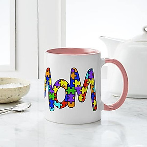 CafePress Mom Autism Awareness Mug Ceramic Coffee Mug, Tea Cup 11 oz
