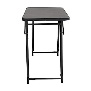 Cosco 20 x 48 Adjustable Height PVC Top, Black Table