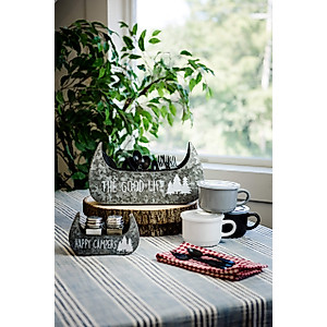 Boston Warehouse 55169 Canoe Shaped Galvanized Metal Flatware Caddy, 14 Inch, The Good Life