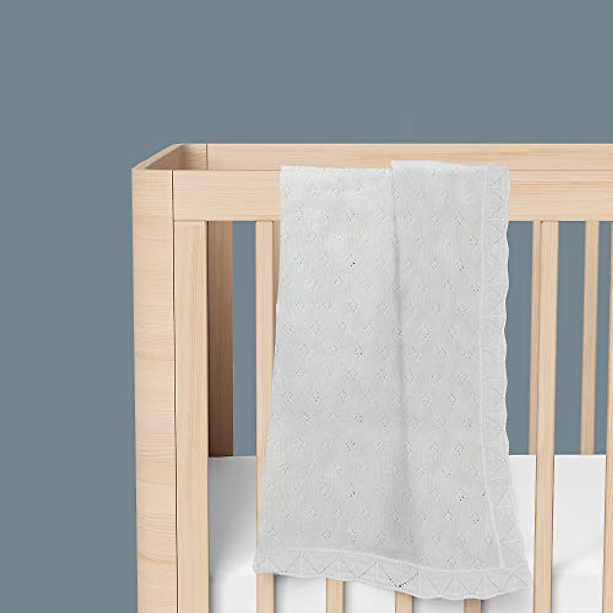 Swaddle Blanket - Baby Essentials | Baptism Christening Dedication Receiving Blankets Baby Wrap for Infant Newborns - Newborn Essentials Must Haves - 100% Viscose Shawls, 80 x 110 cm - White