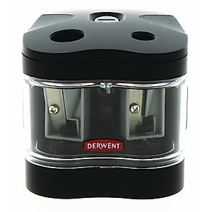 Derwent Pencil Sharpener, Battery Operated, Twin Hole Sharpener (2302332)