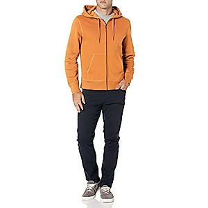 Amazon Essentials Men's Full-Zip Hooded Fleece Sweatshirt (Available in Big & Tall), Nutmeg, Large