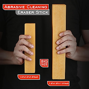 WCIC 1 Pack Abrasive Cleaning Stick 1-1/2" x 1-1/2" x 7-7/8" Natural Rubber Eraser Stick for Sanding Belts & Sanding Discs & Skateboard Grip Cleaner & Woodworking Eraser