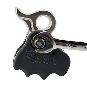 Rope Grab - Arborist Rope Brake Tree Equipment, Fall Arrestor Ascender, Better Grab Flip Line Adjuster w/Removable Rope Cam Lock & Rubberized Cover - Fit for 7/16" - 5/8" Rope