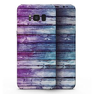 Design Skinz Design Skinz Pink & Blue Dyed Wood Full-Body Wrap Decal Skin-Kit for The Galaxy S8