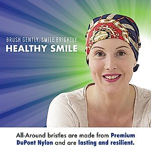 Brilliant Specialty Adult Round Toothbrush for Sensitive Mouths to Support Chemo and Other Sensory Oral Care Needs with Ultra Soft Bristles, Teal, 1 Pack