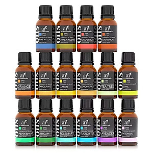 artnaturals Sound Machine Diffuser & Essential Oil Set - (300ml Tank & Top 16 Set) - 6 Calming Natural Sounds - Aromatherapy and White Noise for Relaxation and Sleeping - Baby, Kids, and Adults