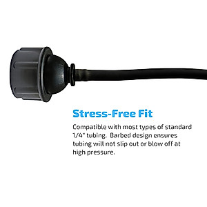 Habitech 3-Pack 1/4 Inch Drip Irrigation Tubing to Faucet/Garden Hose Adapter - Connector Fittings for 1/4" Tubing x 3/4" FHT