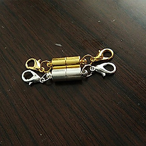 Dsmile Pack of 12pcs Gold Color and Silver Color Magnetic Lobster Clasp for Jewelry Necklace Bracelet