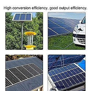 Solar Panel Kit Photovoltaic Panel 40A Controller 40W Dual Outdoor 18V Flexible Charge Controller Port with Usb Silicon Module for Monocrystalline Power Bank Controller Rated