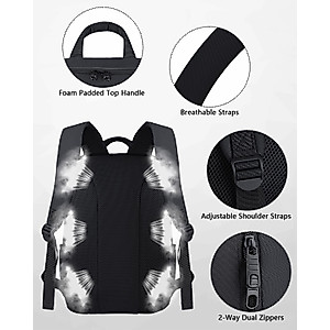 Laptop Backpack 15.6 Inch, Business Durable Lightweight Slim Laptop Tablet Backpack Airline Approved with USB Charging Port, College School Computer Work Bag Bookbag Tech Gifts for Men Women, Black