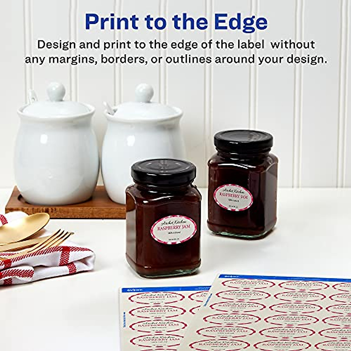 Avery Printable Blank Oval Labels, 1.5"x 2.5", White Dissolvable, 90 Customizable Labels (4223)