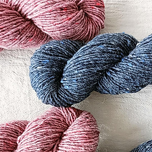 Lotus Alpaca Tweed Unique Yarn, 72% Merino Wool 10% Alpaca 18% Nylon Blended Sport Weight Yarn for Knitting & Crocheting DIY Crafts, Hats, Cardigans, Pullovers, 1 Skein/ 50 Grams, Soft Baby Yarn (#06)