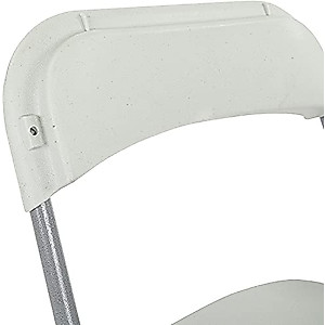 Office Star Resin 5-Piece Folding Square Table and Chair Set, Light Grey