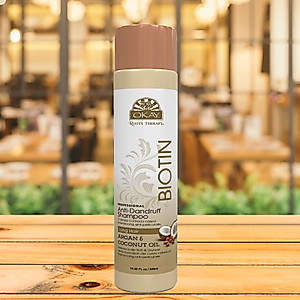 Roots Therapy Biotin, Argan&Coconut Professional Anti-Dandruff Shampoo Controls&Relieves Irritation&Flakes Of Scalp Effective,Fast-Acting Dandruff Relief Sulfate,Silicone,Paraben Free For All Hair Types and Textures Made in USA 10.82oz