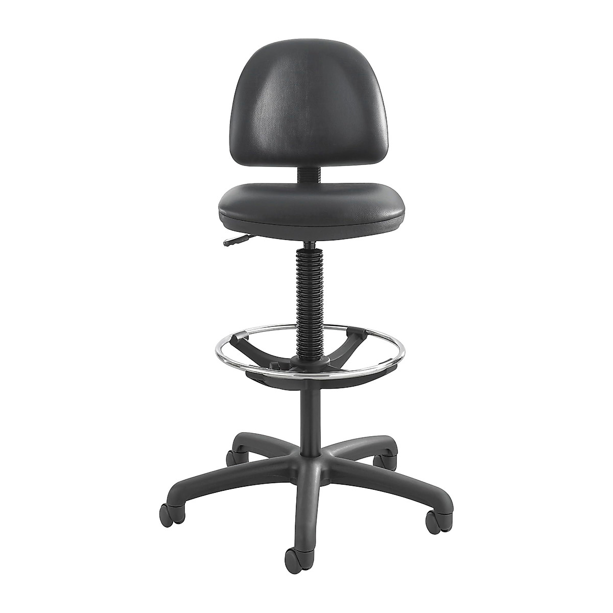 Safco Products Precision Vinyl Extended-Height Chair 3406BV, Height Adjustable, Durable Vinyl, Thick Padded Seat