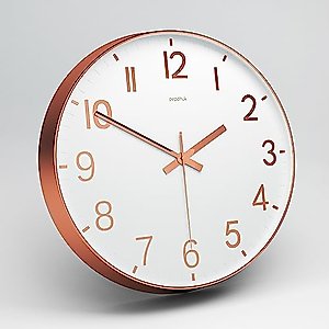 Whiteleopards Pink 12 inch Wall Clocks Battery Operated Silent Non Ticking Modern Wall Clock for Living Room Bedroom Kitchen Office Classroom Decor