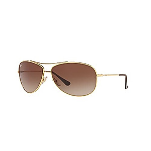Ray-Ban RB3293 Metal Pilot Sunglasses, Gold/Dark Brown Gradient, 63 mm