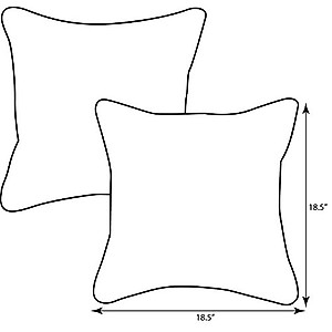 Pillow Perfect Outdoor/Indoor Branson Lapis Throw Pillows, 18.5" x 18.5", Blue 2 Count