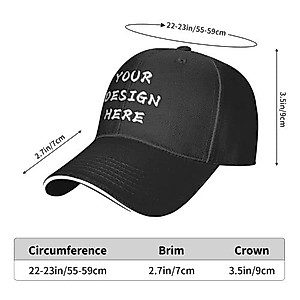 Custom Casquette Hat Custom Hats for Men Design Your Own with Photo Text Customized hat Personalized Baseball Caps for Women, One Size