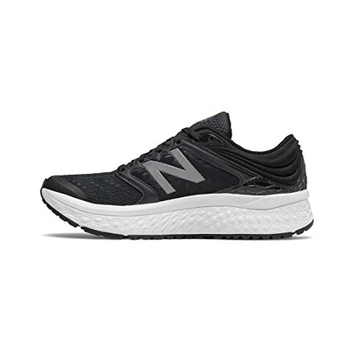 New Balance Women's Fresh Foam 1080 V8 Running Shoe, Black/White, 6 W US