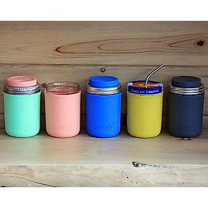 Wide Mouth Pint 16oz Silicone Sleeves/Jackets for Protecting Ball, Kerr, Canning Jars by Mason Jar Lifestyle (Ultra Violet, 2 Pack)