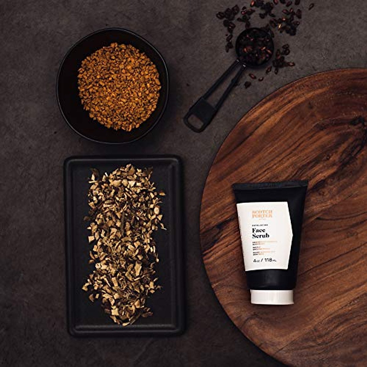 Scotch Porter Exfoliating Face Scrub for Men | Facial Cleanser Unclogs Pores & Evens Out Skin Tone | Formulated with Non-Toxic Ingredients, Free of Parabens, Sulfates & Silicones | Vegan | 4oz Bottle