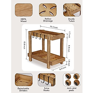 Under Sink Organizers Storage 2 Tier Multi-Purpose Kitchen/Bathroom Sink organizer Wood Under the Sink Organizer for Bathroom Kitchen