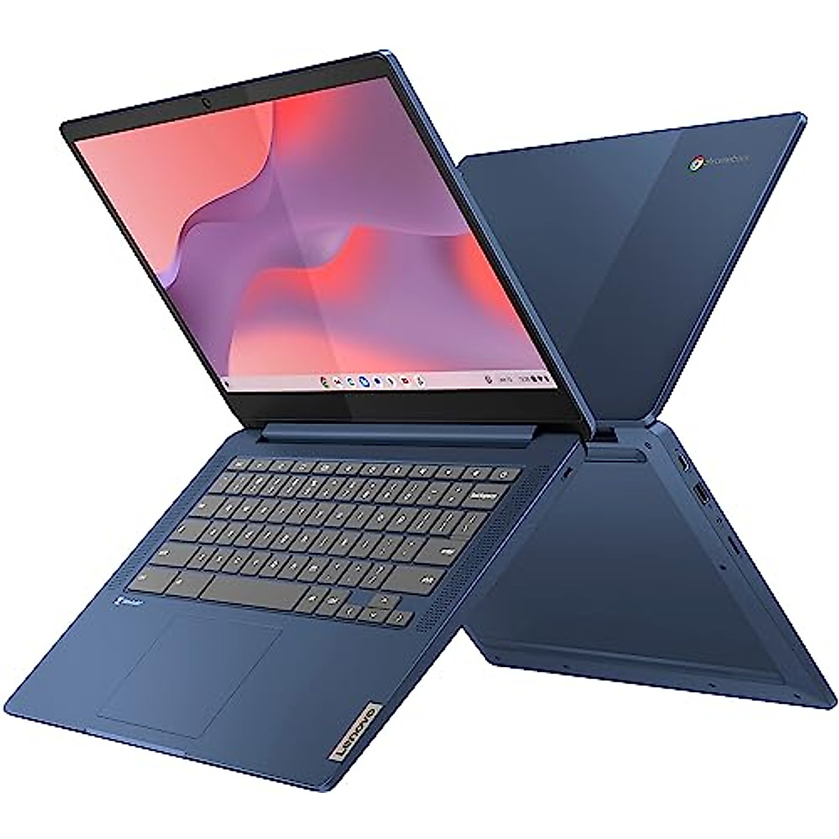 Lenovo 2023 Newest 14" FHD Touchscreen Slim 3 Chromebook Laptop Business Student, 8-Core MediaTek Kompanio 520 Processor, 4GB RAM, 64GB eMMC, WiFi 6,Webcam, 13+ Hours Battery, Chrome OS+MarxsolCables
