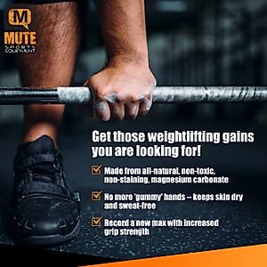 Mute Premium Athletic Gym Chalk Blocks 2 oz. 8 Pack Box | 1 Pound | Magnesium Carbonate | Weightlifting, Gymnastics, Rock Climbing, Olympic Lifting