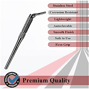 Scalpel Handle #3 Adjustable Stainless Steel Knife, With 180° Rotation Blade Holder Fits Blades No. 10, 11, 12, 15, 16 for Student & Biology Labs, DIY Crafts, Model Making, Repair Equipment