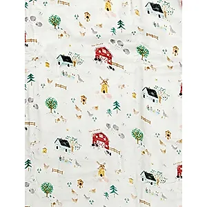 Loulou Lollipop Soft Baby Swaddle Blanket Muslin Wrap Receiving Blanket for Newborn to Toddler Girl and Boy, Large 47” by 47” - Animal Farm…