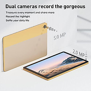Coolfan 10.4 inch 32GB Tablet Android 11 Quad Core 6000mAh 1332x800 HD IPS Tablets (Gold)