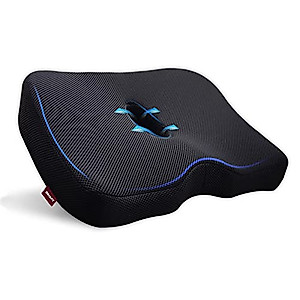 ORIAPT Memory Foam Seat Cushions Coccyx Tailbone Pad Ergonomic Design for Office,Dinning,Gaming Chairs, Auto Seats,Wheelchairs 18 * 16 in.