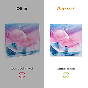 AIEVE Vinyl Record Wall Mount, 8 Sets 24 Pcs Vinyl Shelf Holder for Film Record Display, Record Holder for Albums Magazines Frame