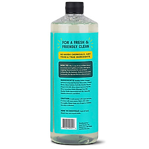 Aunt Fannie's Floor Cleaner Vinegar Wash Concentrate - Multi-Surface Cleaner, 32 oz. (Single Bottle, Bright Lemon)