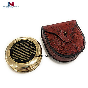 NauticalMart Brass Compass I Carry Your Heart with Me Poem Compass with Mini Compass Combo Gift, Personalized Compass, Groomsmen Gifts, Wedding Gifts, Corporate Gift, Unique Gift