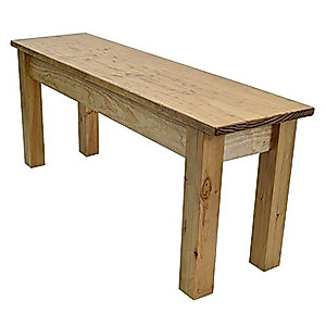 Golden Oak Farmhouse Bench